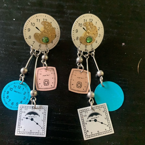 Jewelry | Vintage 9s Clock Earrings | Poshmark